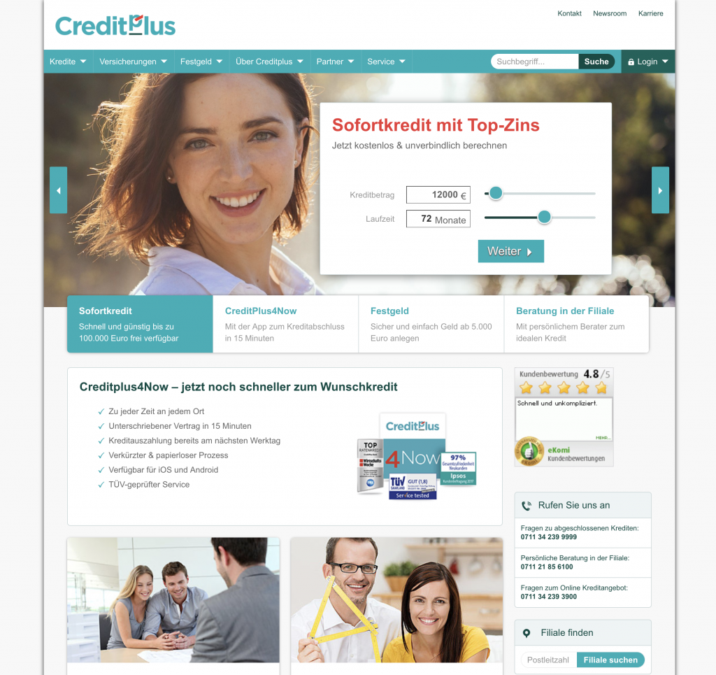 Creditplus Bank im Überblick Alle Produkte & Leistungen auf einen Blick!